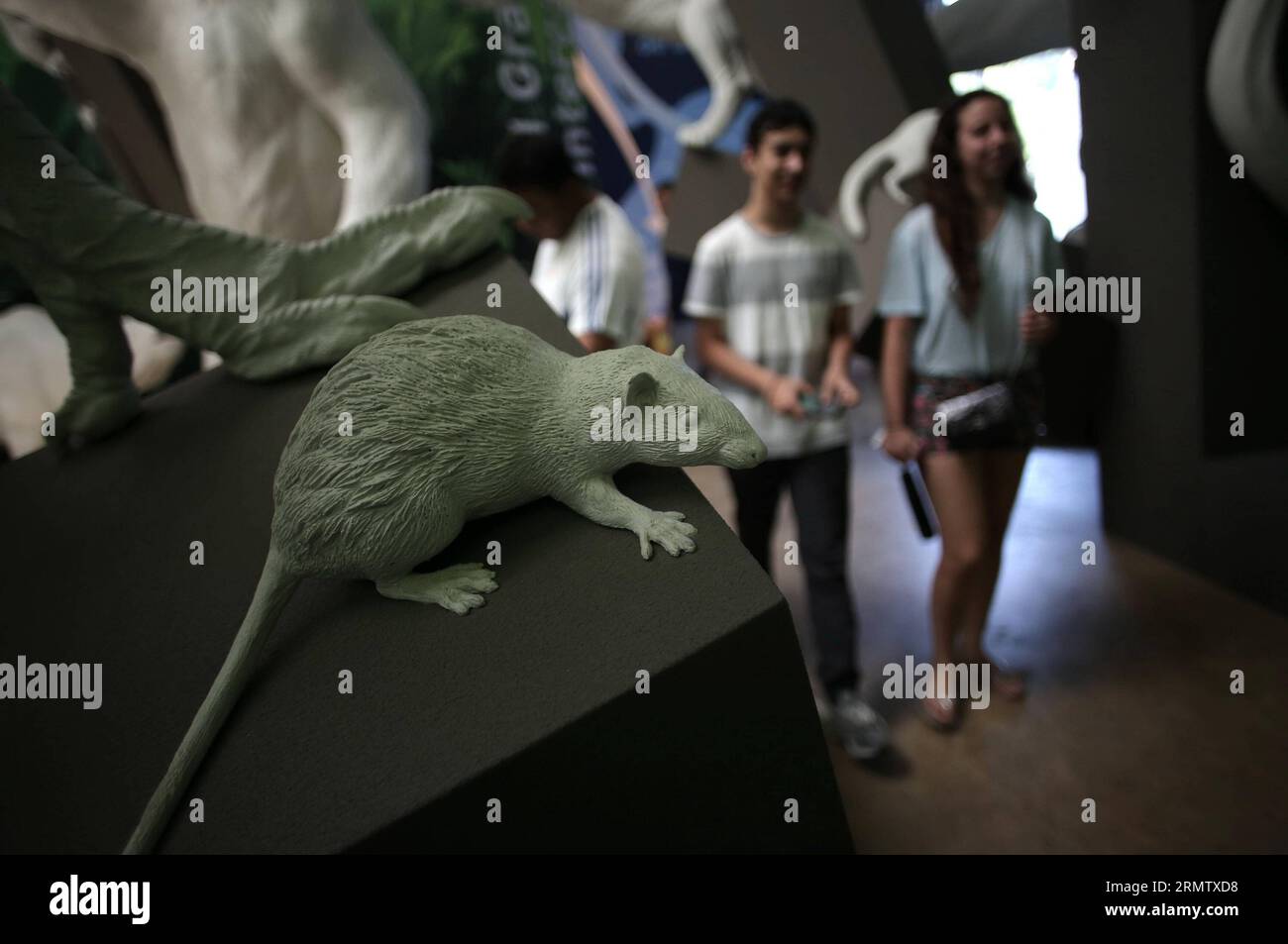 (140922) -- PANAMA CITY, -- Figures are exhibited in the Bio-Museum in ...