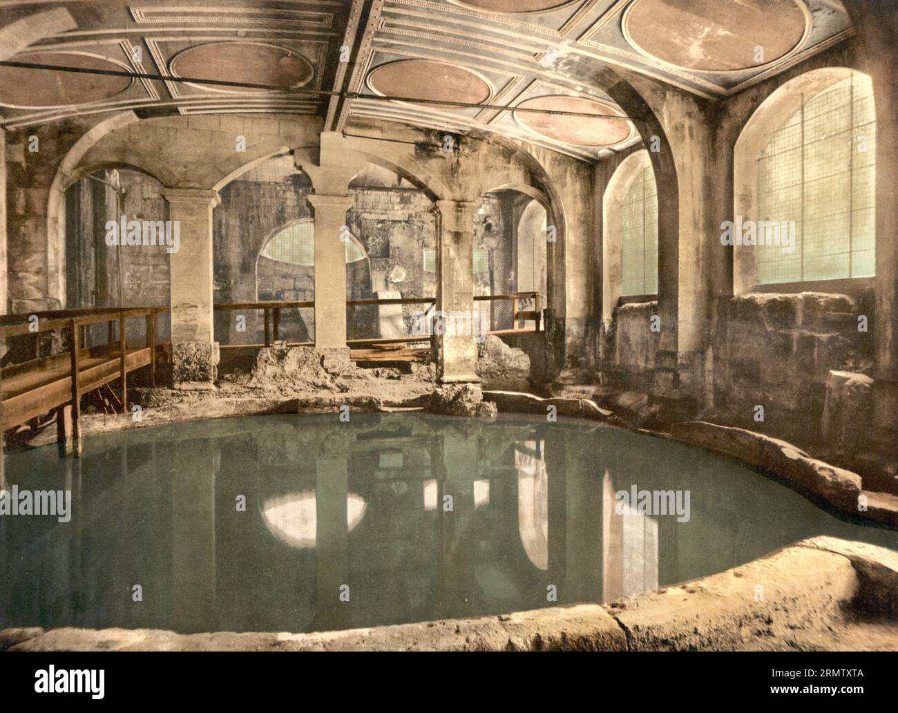 Die römischen Bäder, Roman Baths in Bath, Stadt im Westen Englands in ...