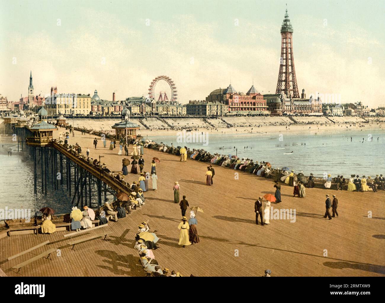 the tower in Blackpool, Strand, Promenade, Pier, englische Küstenstadt ...
