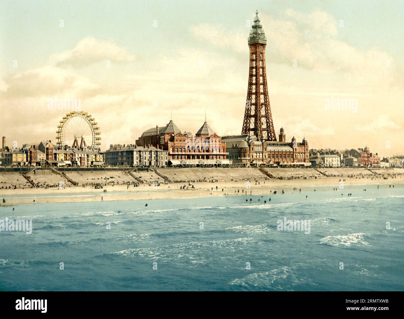 the tower in Blackpool, Strand, Promenade, Pier, englische Küstenstadt ...