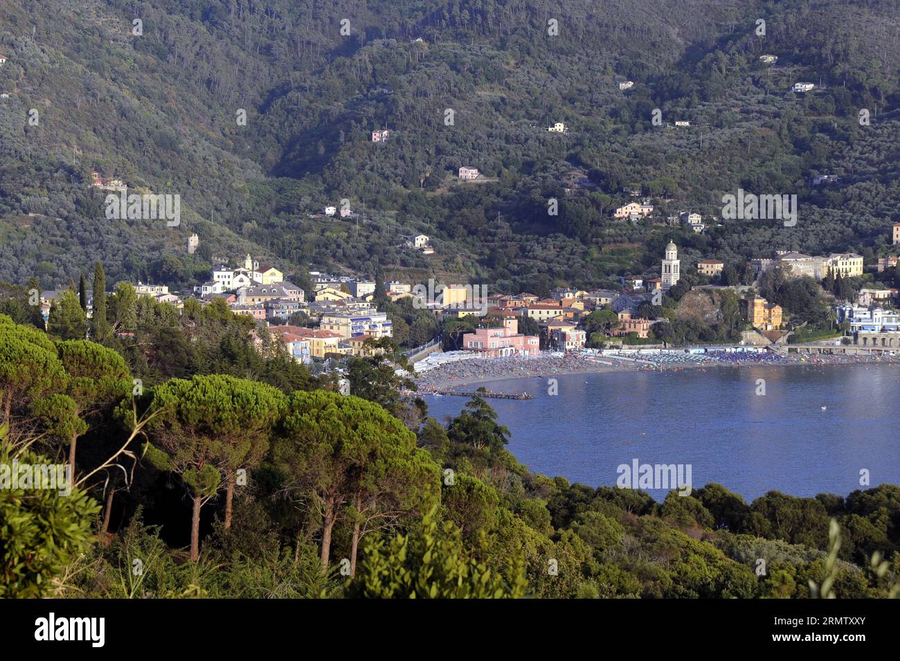 Liguria (Italy), view of the village of Levanto Stock Photo - Alamy