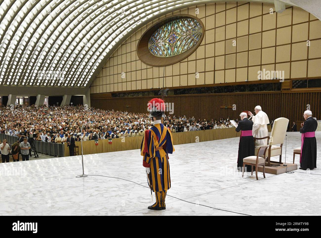 Pope Francis leads the weekly general audience at the Paul VI Hall at ...