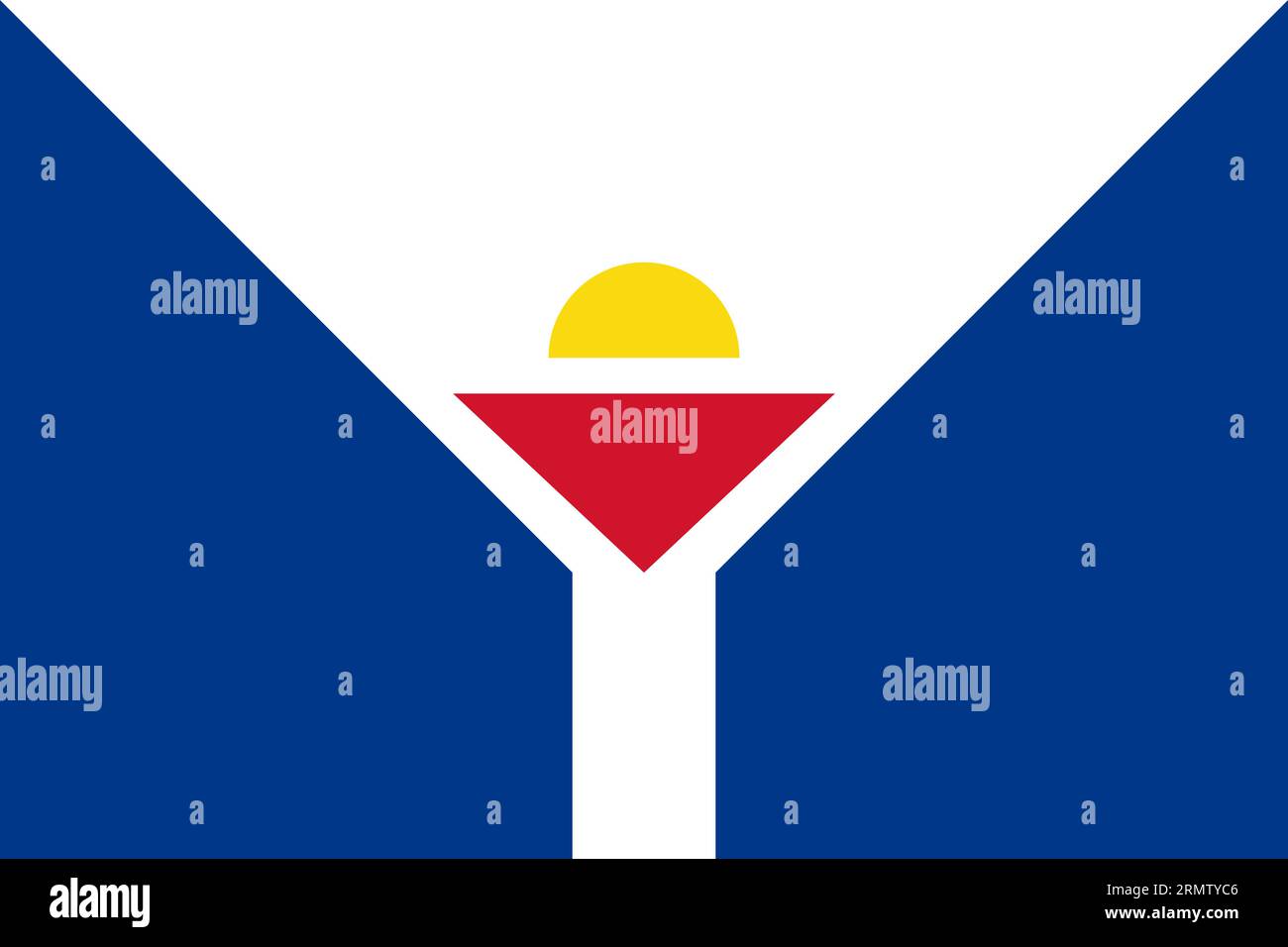 The official current flag of Collectivity of Saint Martin. State flag ...