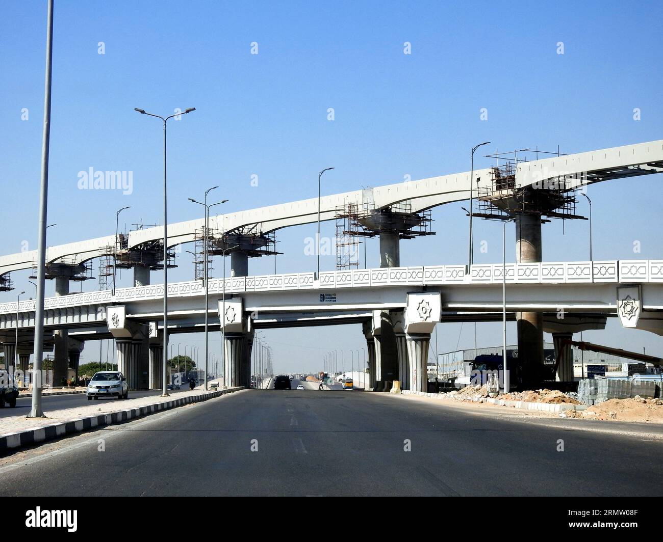 Cairo, Egypt, August 21 2023: A construction site of new projects of ...