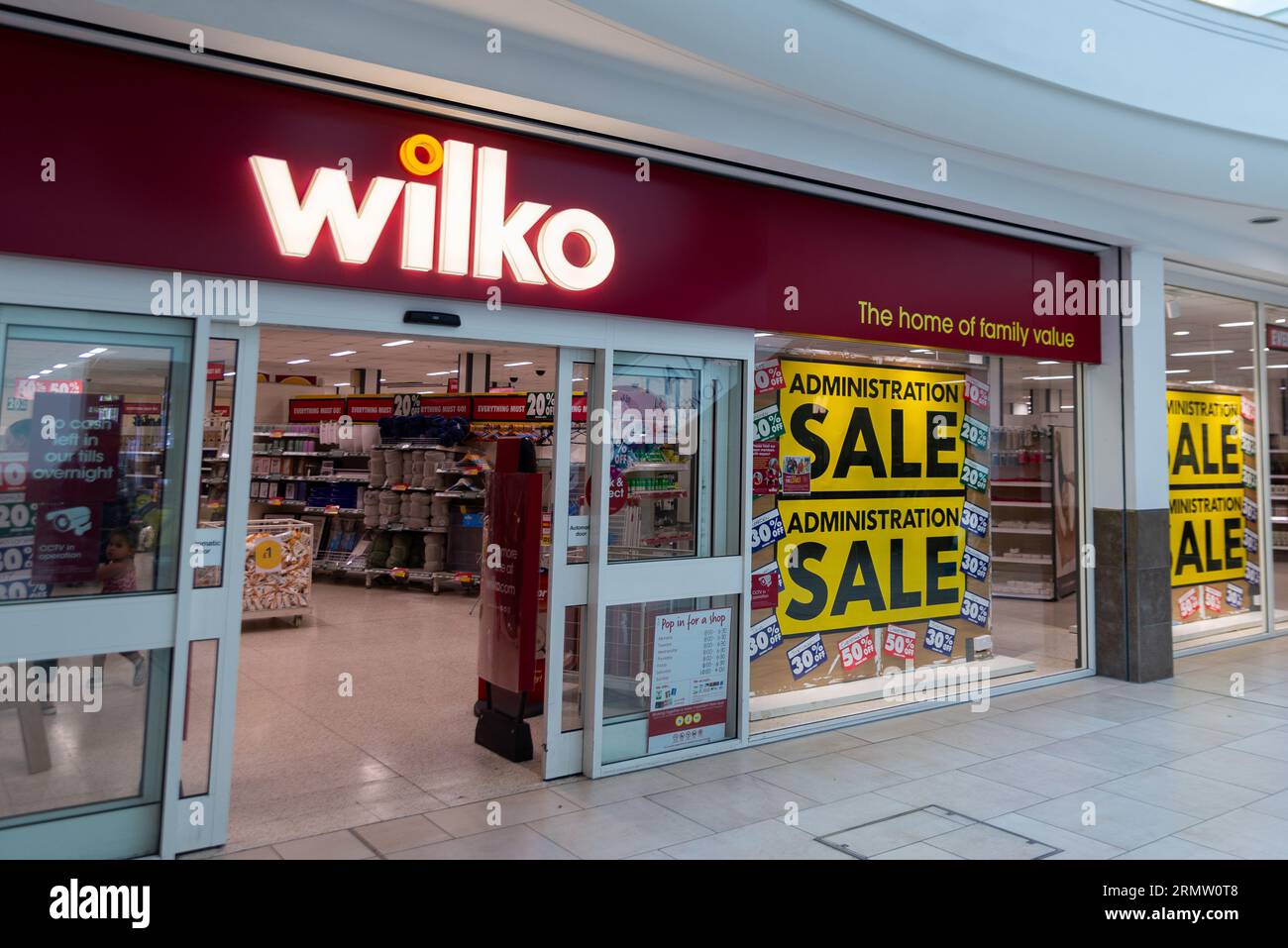 Administration sale at Wilko store inside the Victoria shopping centre ...