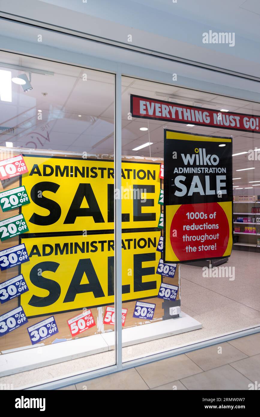 Administration sale at Wilko store inside the Victoria shopping centre ...