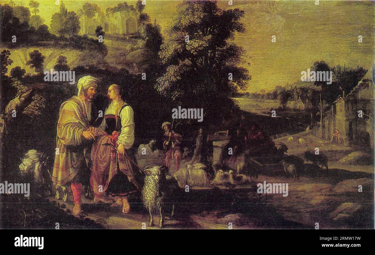 Jacob Meeting Rachel 1624 by Jacques Waben Stock Photo - Alamy