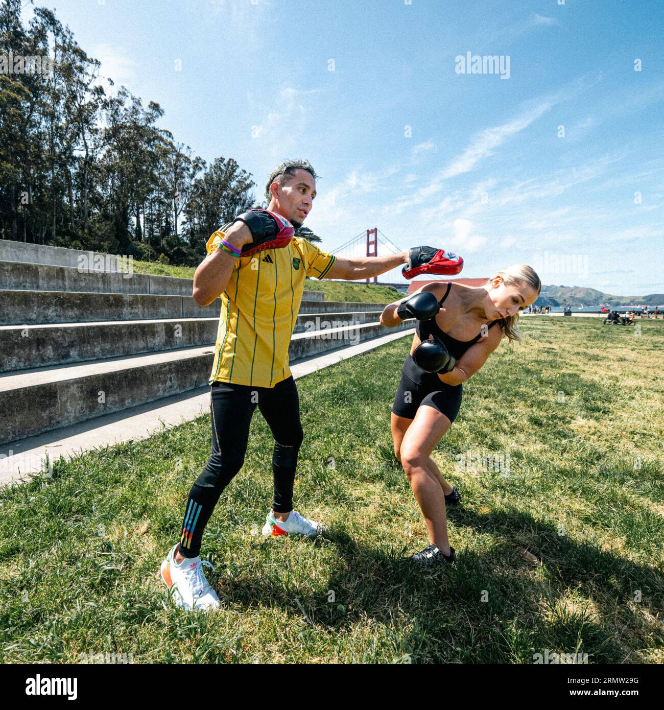 MMA Training at Crissy Field with Golden Gate Bridge in the background ...