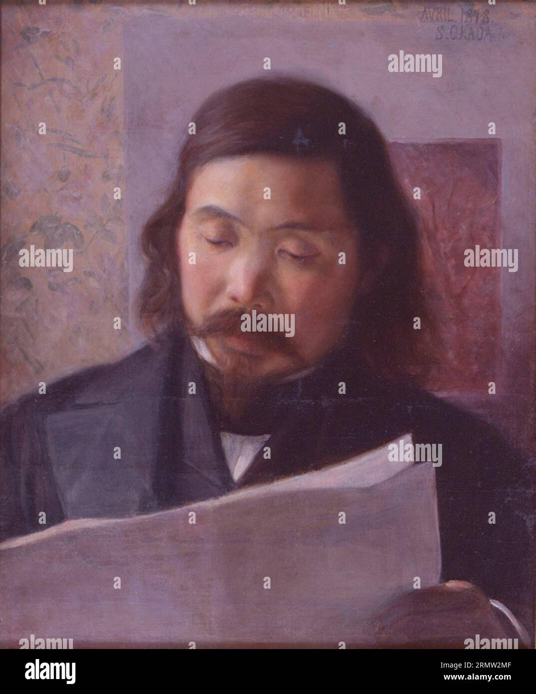 Porträt des Jiro Okabe 1898 by Okada Saburosuke Stock Photo - Alamy