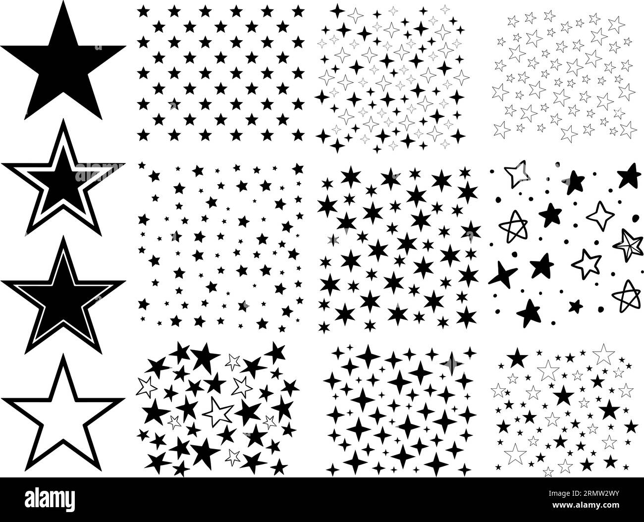 Seamless pattern outline space hi-res stock photography and images - Alamy