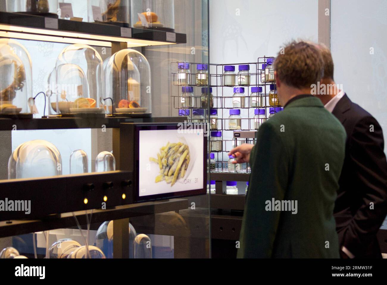 People visit the Micropia Museum, which is a museum of micro-organisms ...