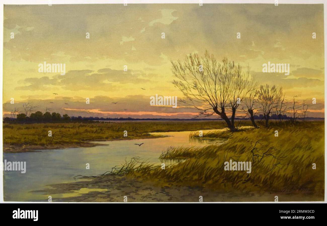 The Approach of Evening by George Emerick Essig Stock Photo - Alamy