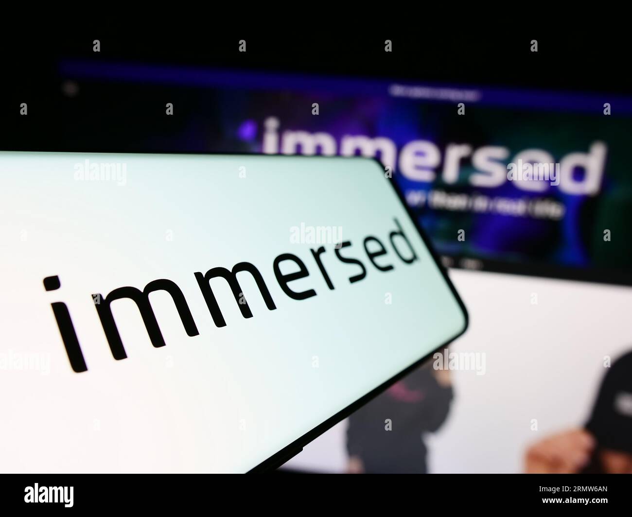 Mobile phone with logo of American virtual reality company Immersed Inc ...