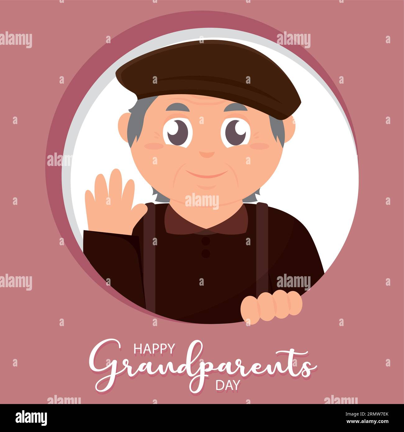 Cute grandpa character Happy grandparents day Vector Stock Vector Image ...