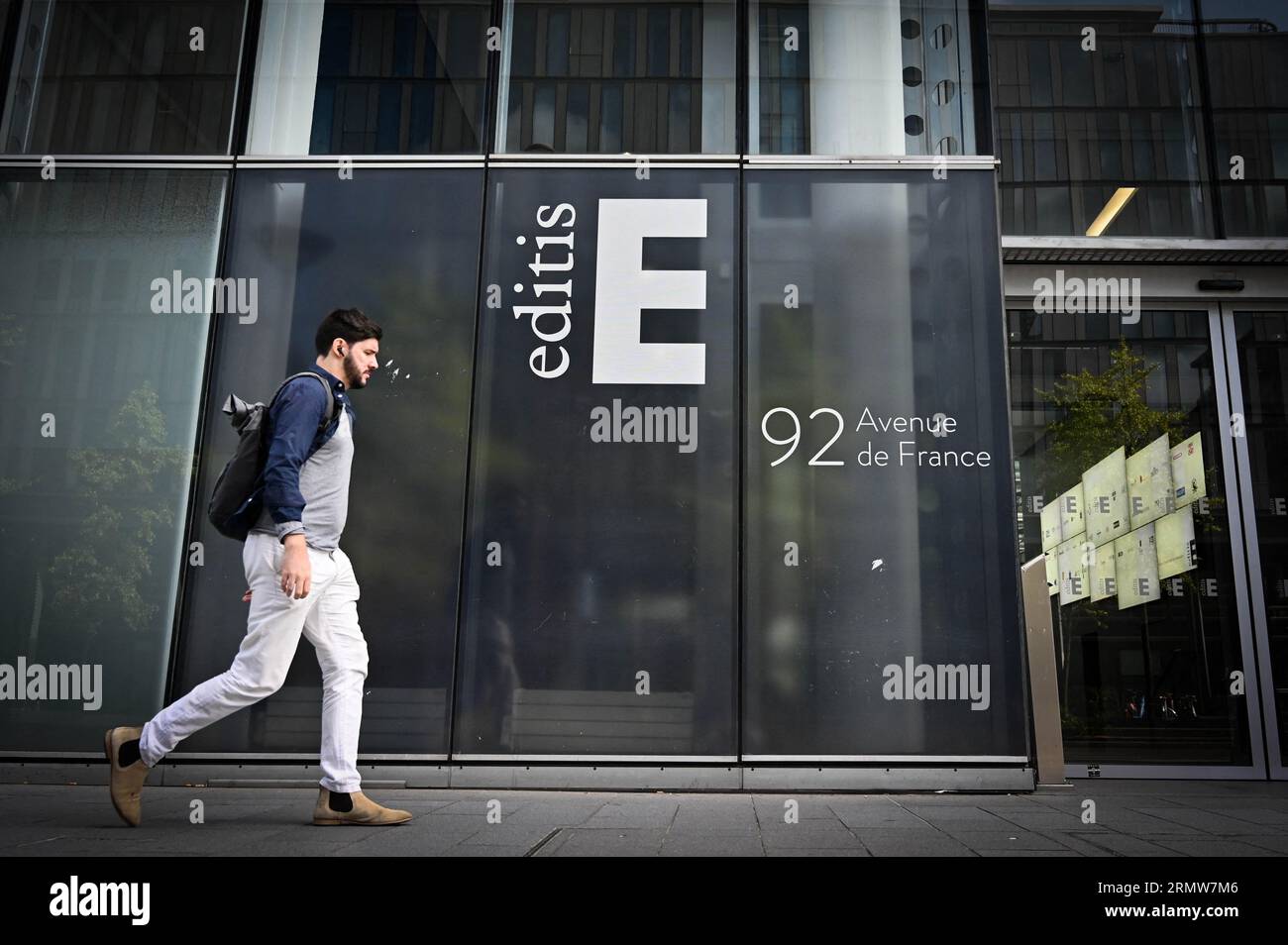 Paris, France. 30th Aug, 2023. Illustration of the Editis headquarters on August 30, 2023 in ...
