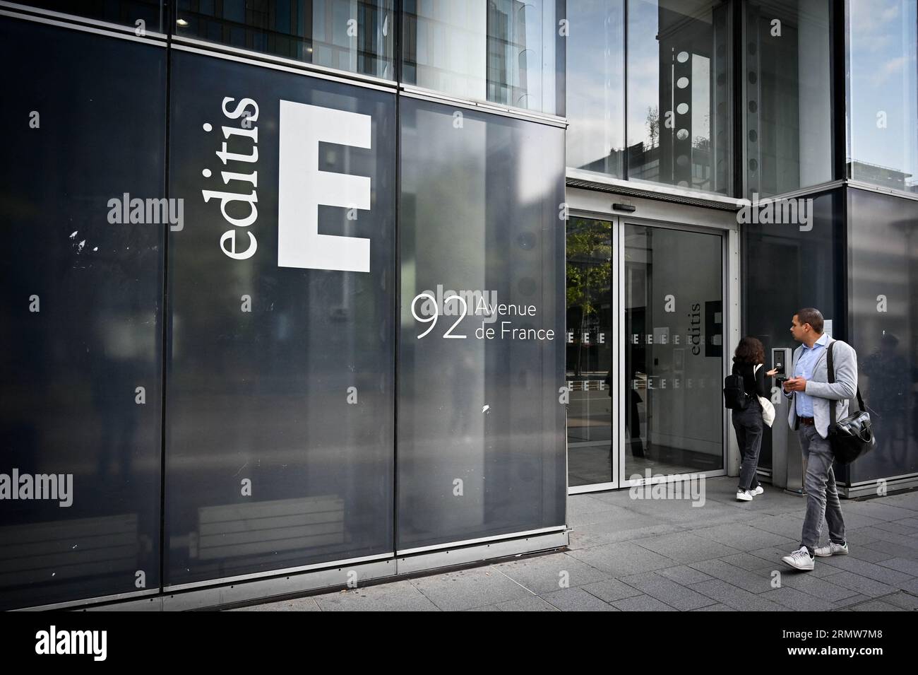 Paris, France. 30th Aug, 2023. Illustration of the Editis headquarters ...