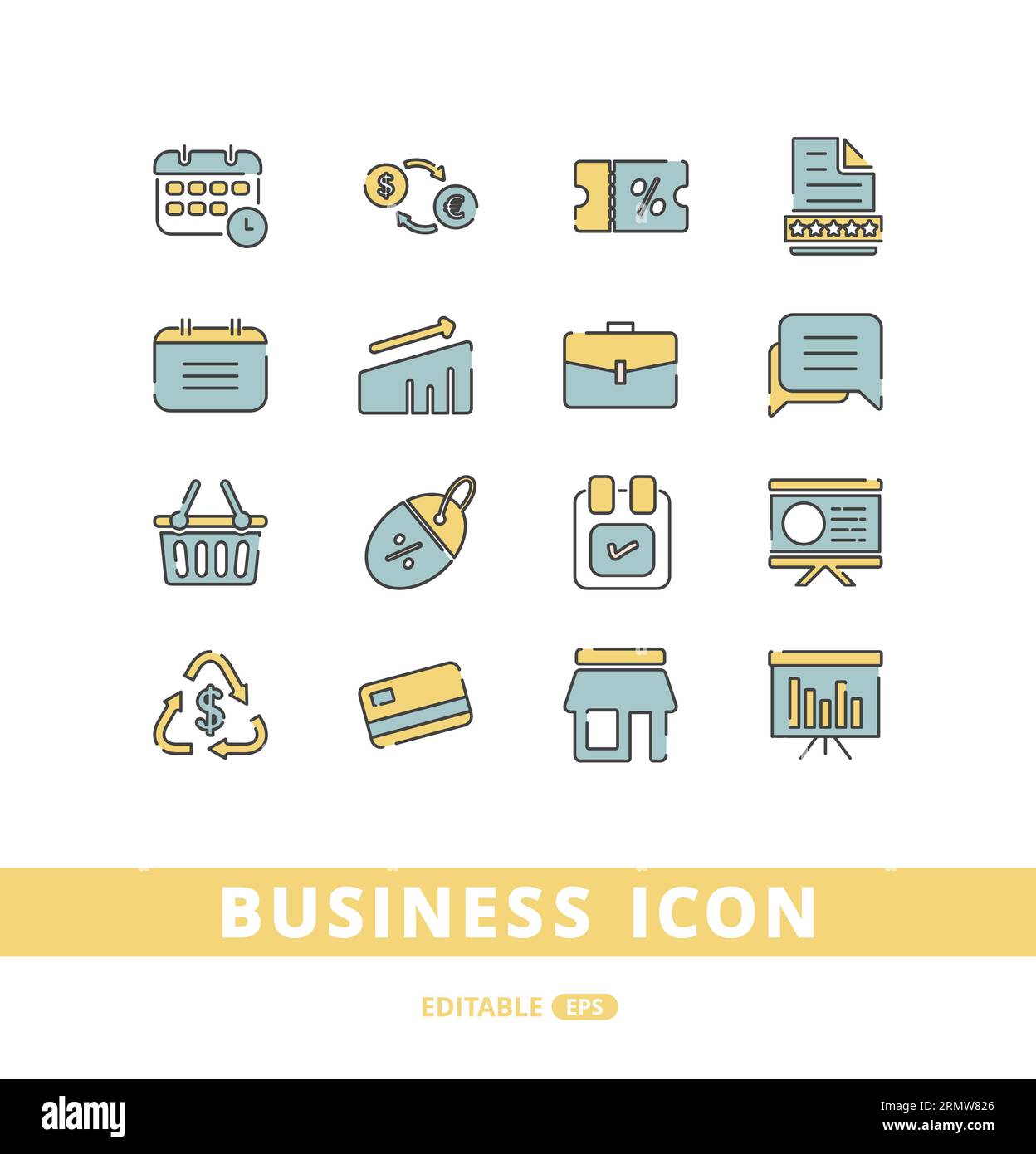 Finance linear icons set Cut Out Stock Images & Pictures - Alamy