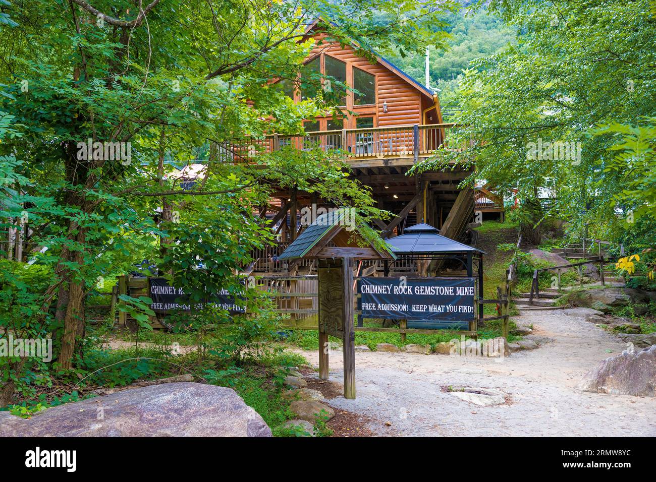 Chimney Rock, Tennessee, USA - August 11, 2023: as the Rocky Broad ...