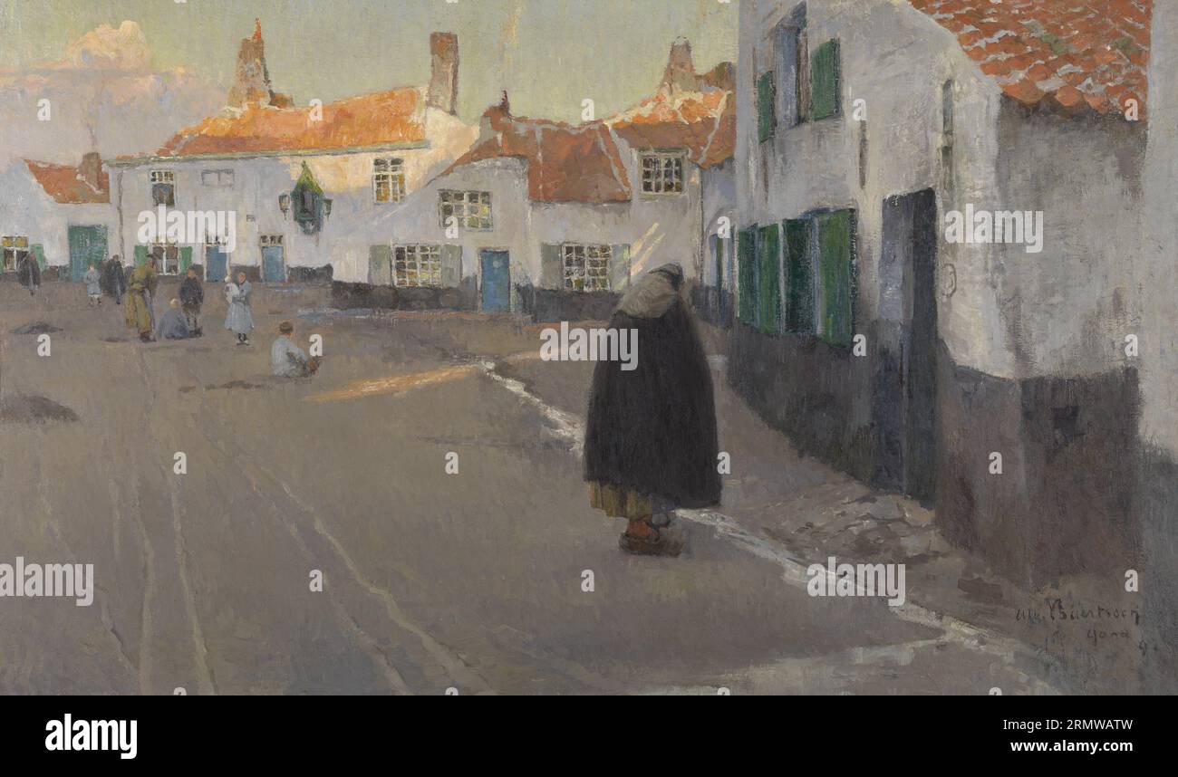Square in Flanders 1897 by Albert Baertsoen Stock Photo - Alamy