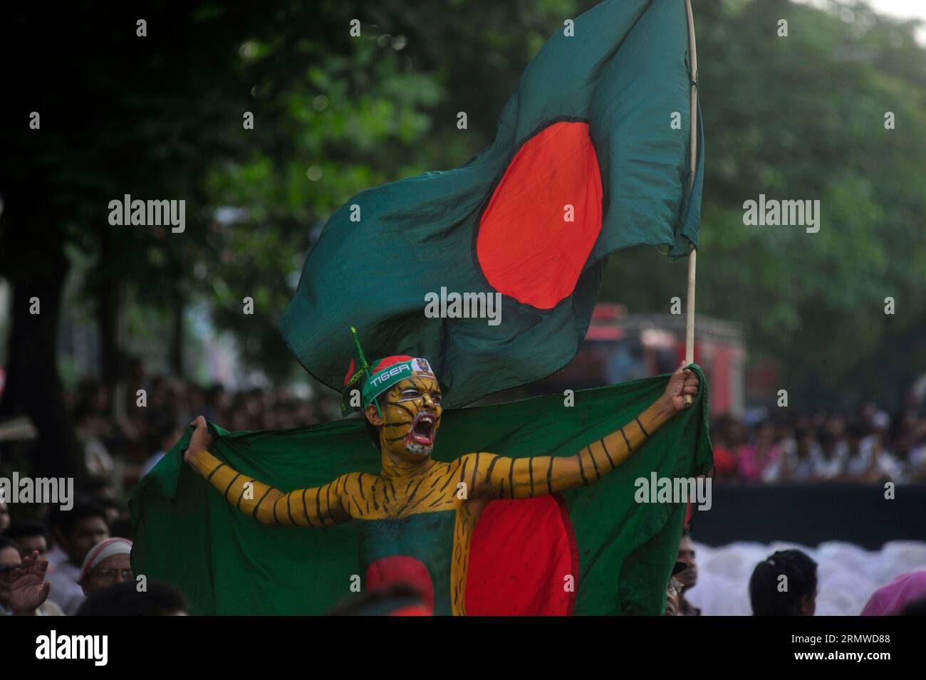 Tiger Shoyab Ali during the Bangladesh's national cricketers get a warm ...