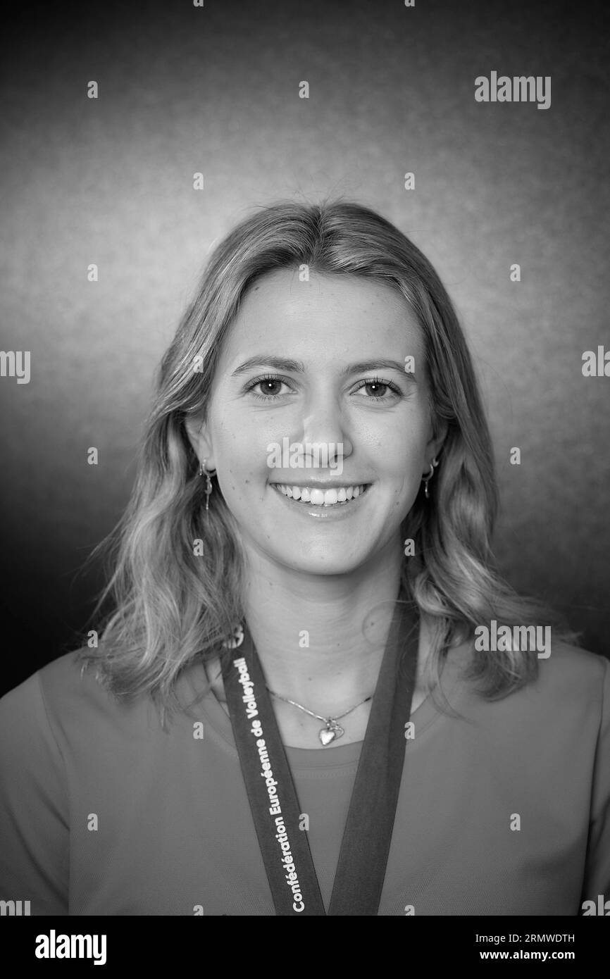 One of the European beach volleyball runners-up Tania Moreno during an ...