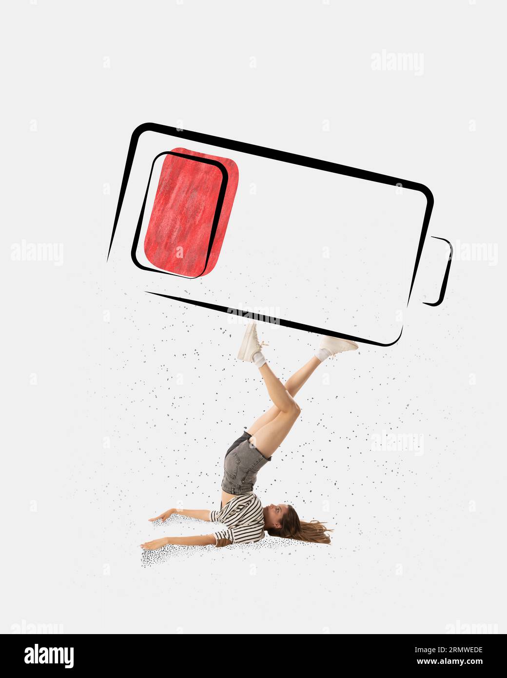 Need for rest. Contemporary art collage. Office worker, employee lying ...