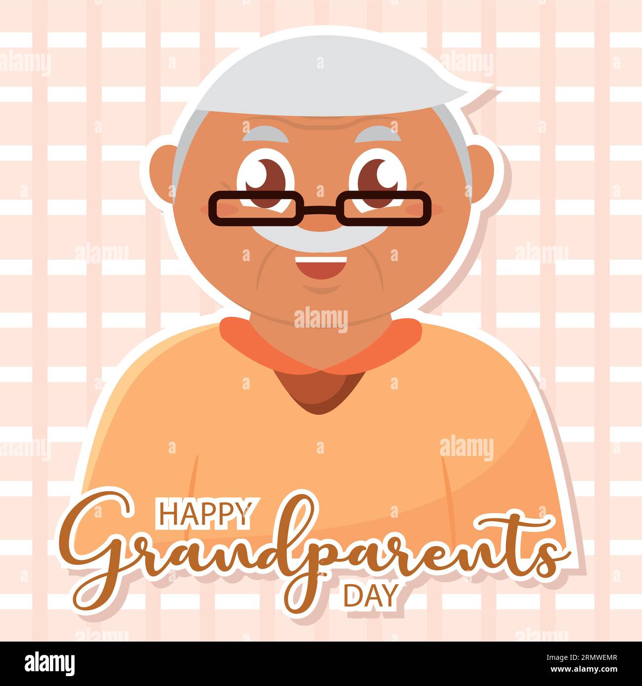 Cute grandpa character Happy grandparents day Vector Stock Vector Image ...