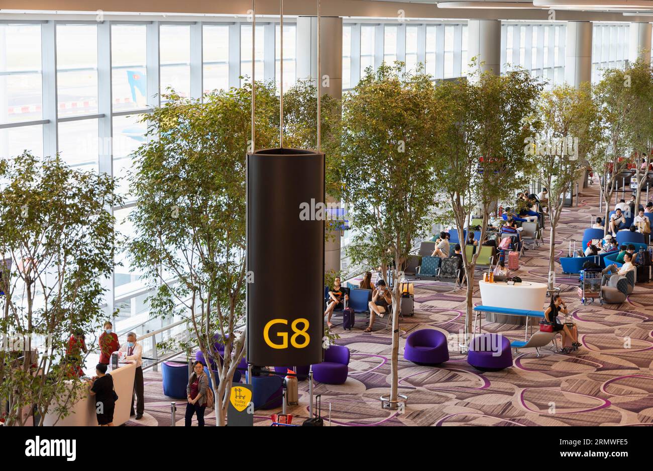 Gate in Terminal 3 in Changi Airport, Singapore Stock Photo - Alamy