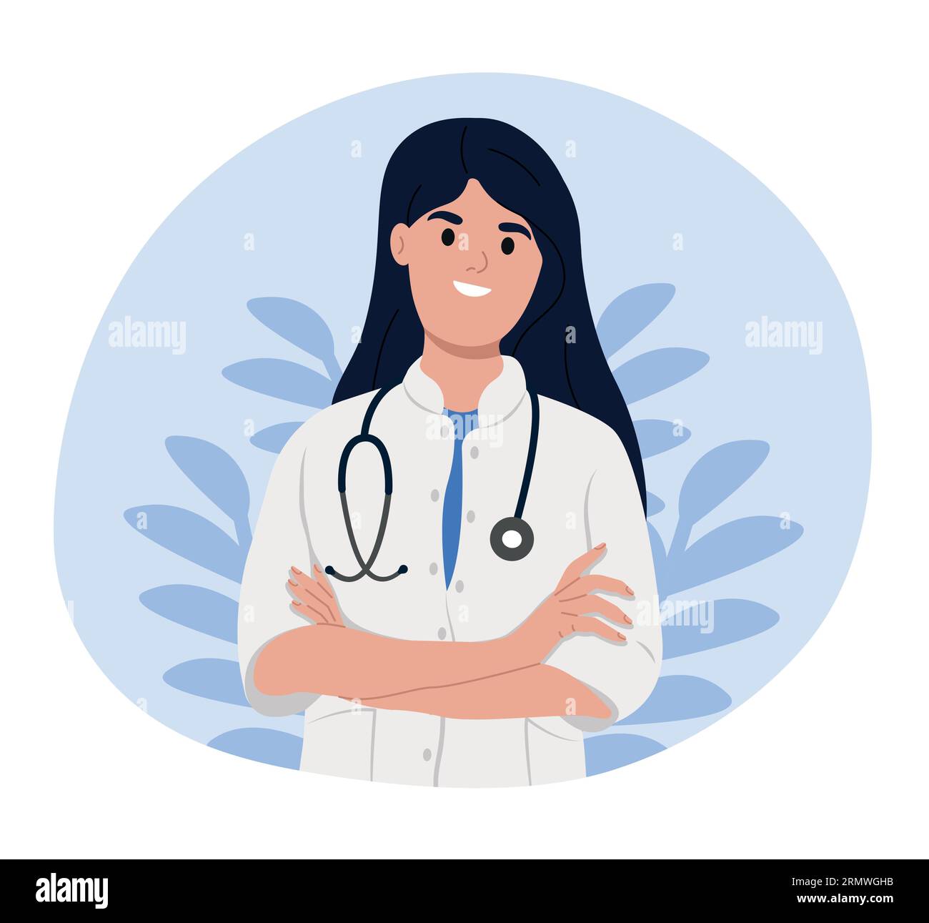 National Doctors' Day. Smiling therapist, general practitioner with ...