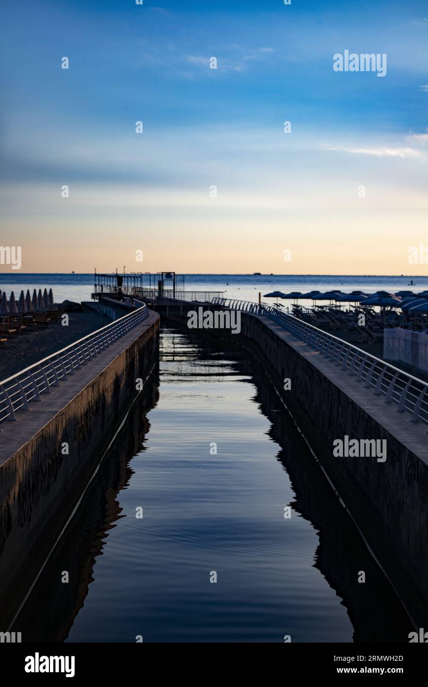 seascape river flowing into the sea Stock Photo - Alamy