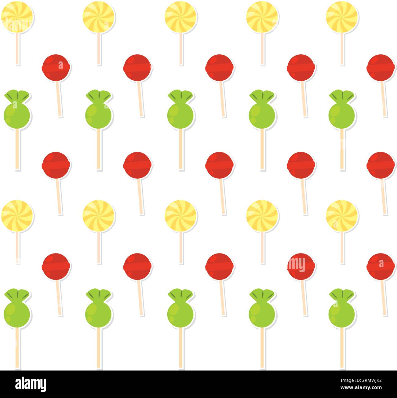 Colored seamless pattern background with lollipops Vector Stock Vector ...