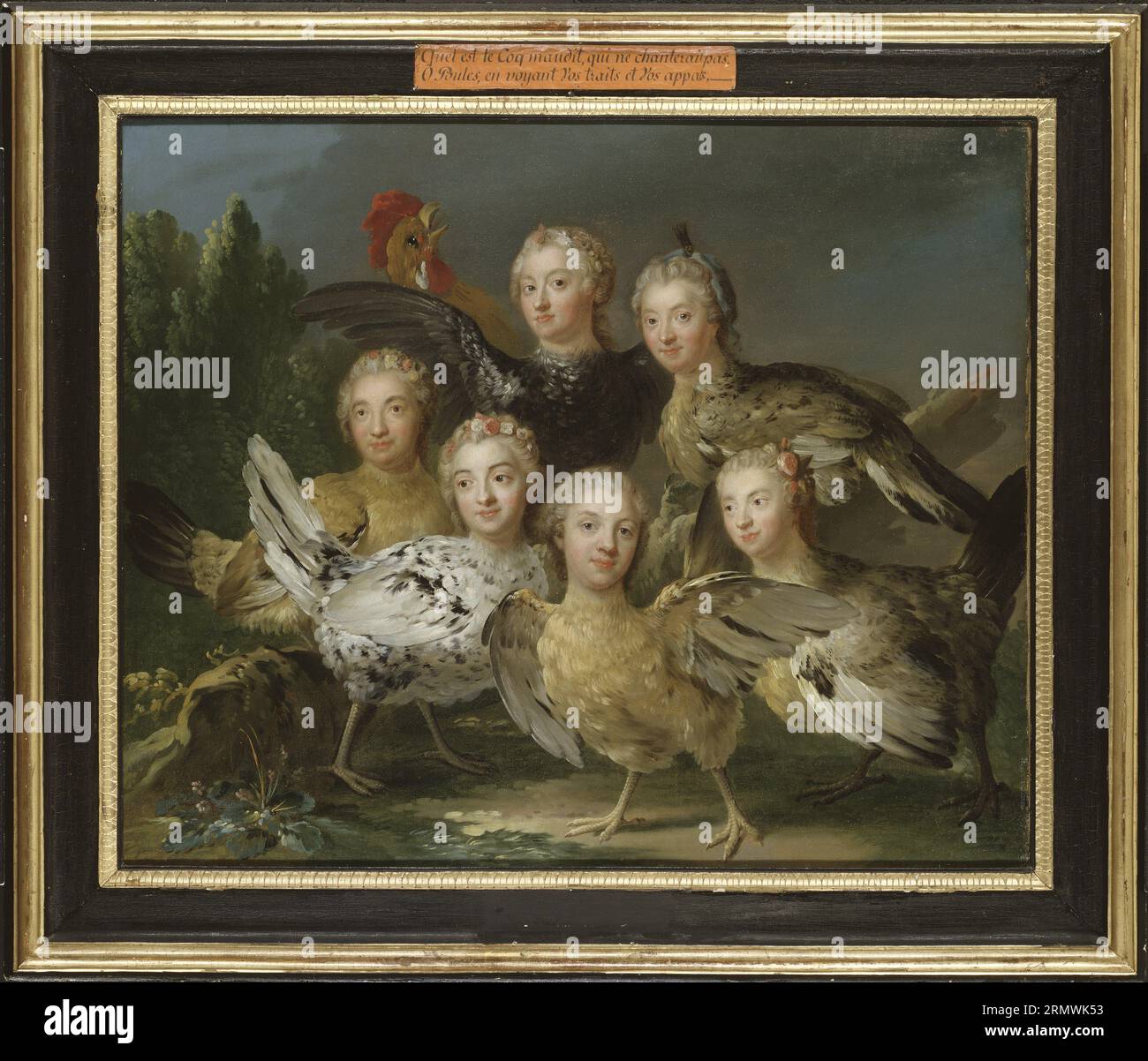 The ´Hen Picture´ 1747 by Johan Pasch Stock Photo - Alamy