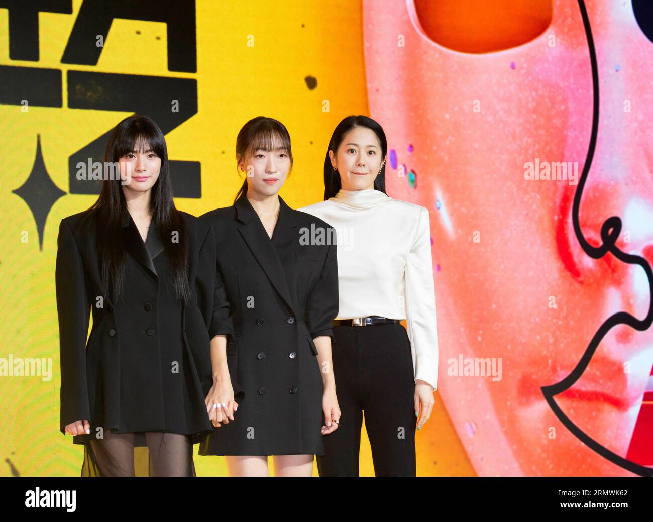 Nana, Lee Han-Byeol and Go Hyun-Jung, Aug 16, 2023 : (L-R) Cast members Nana, Lee Han-Byeol and ...