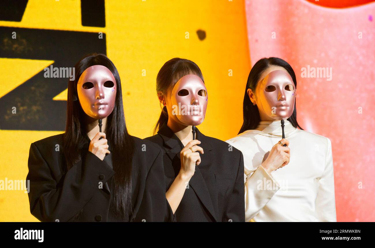 Nana, Lee Han-Byeol and Go Hyun-Jung, Aug 16, 2023 : (L-R) Cast members ...