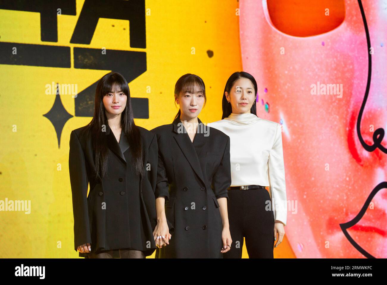 Nana, Lee Han-Byeol and Go Hyun-Jung, Aug 16, 2023 : (L-R) Cast members ...