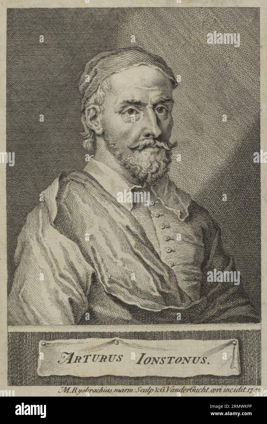 Arturus Jonstonus 1740 by Gerard Vandergucht Stock Photo - Alamy