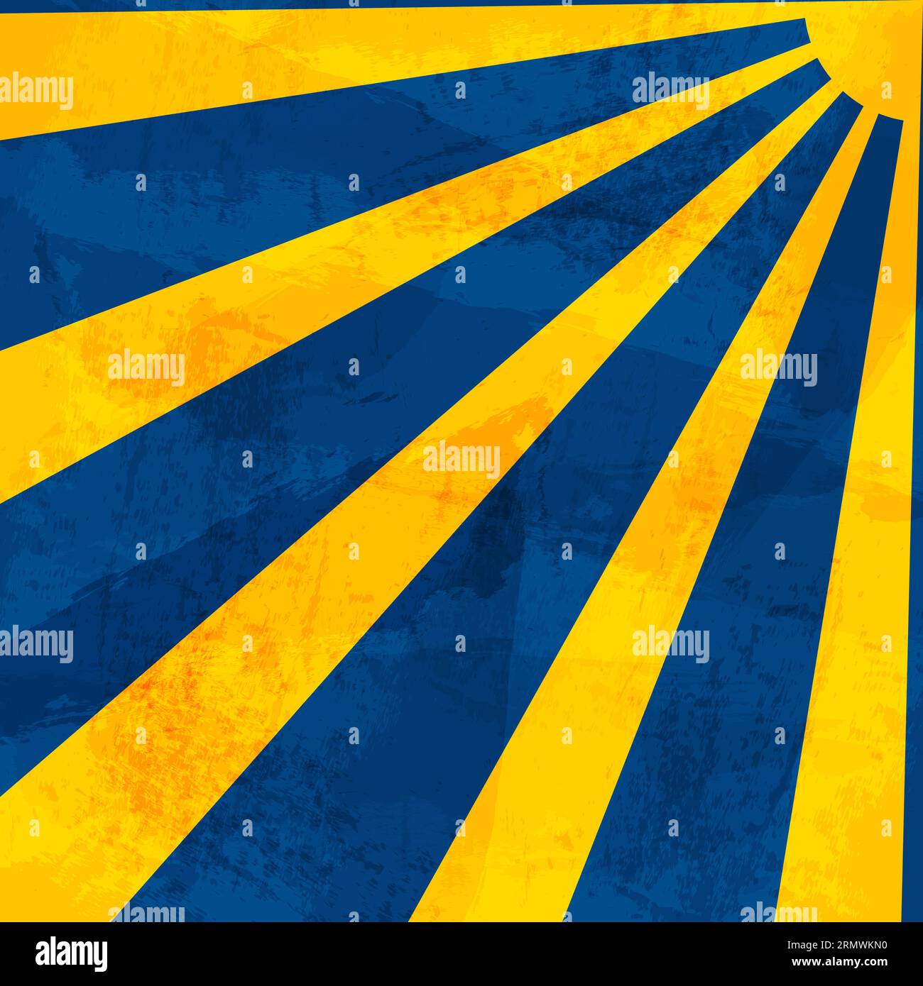 Yellow blue background sun rays retro grunge 60-70 years. Abstract ...