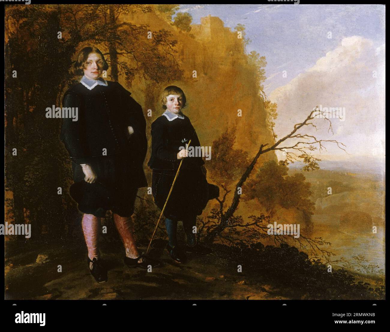 Two Boys in a Landscape between 1650 and 1655 (Baroque) by Herman ...