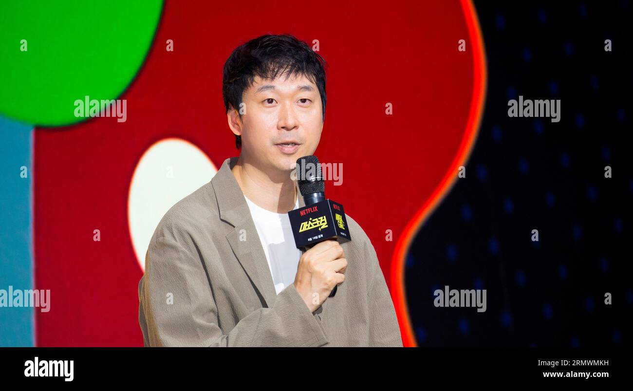 Kim Yong-Hoon, Aug 16, 2023 : Director Kim Yong-Hoon speaks at a press ...
