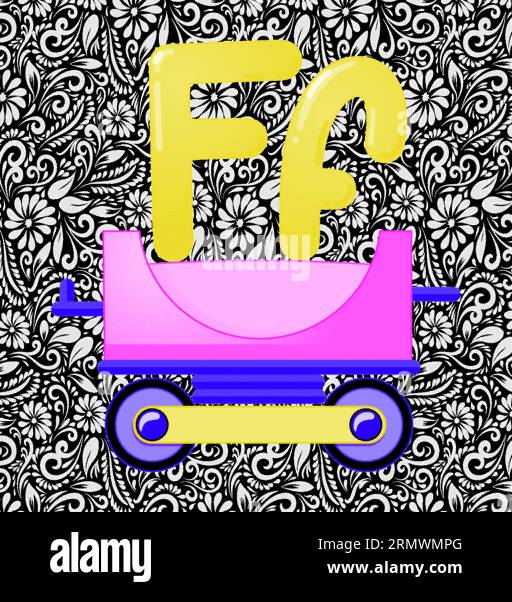 Alphabet Letter F, Alphabet Letter Design, Alphabet Letter illustration ...
