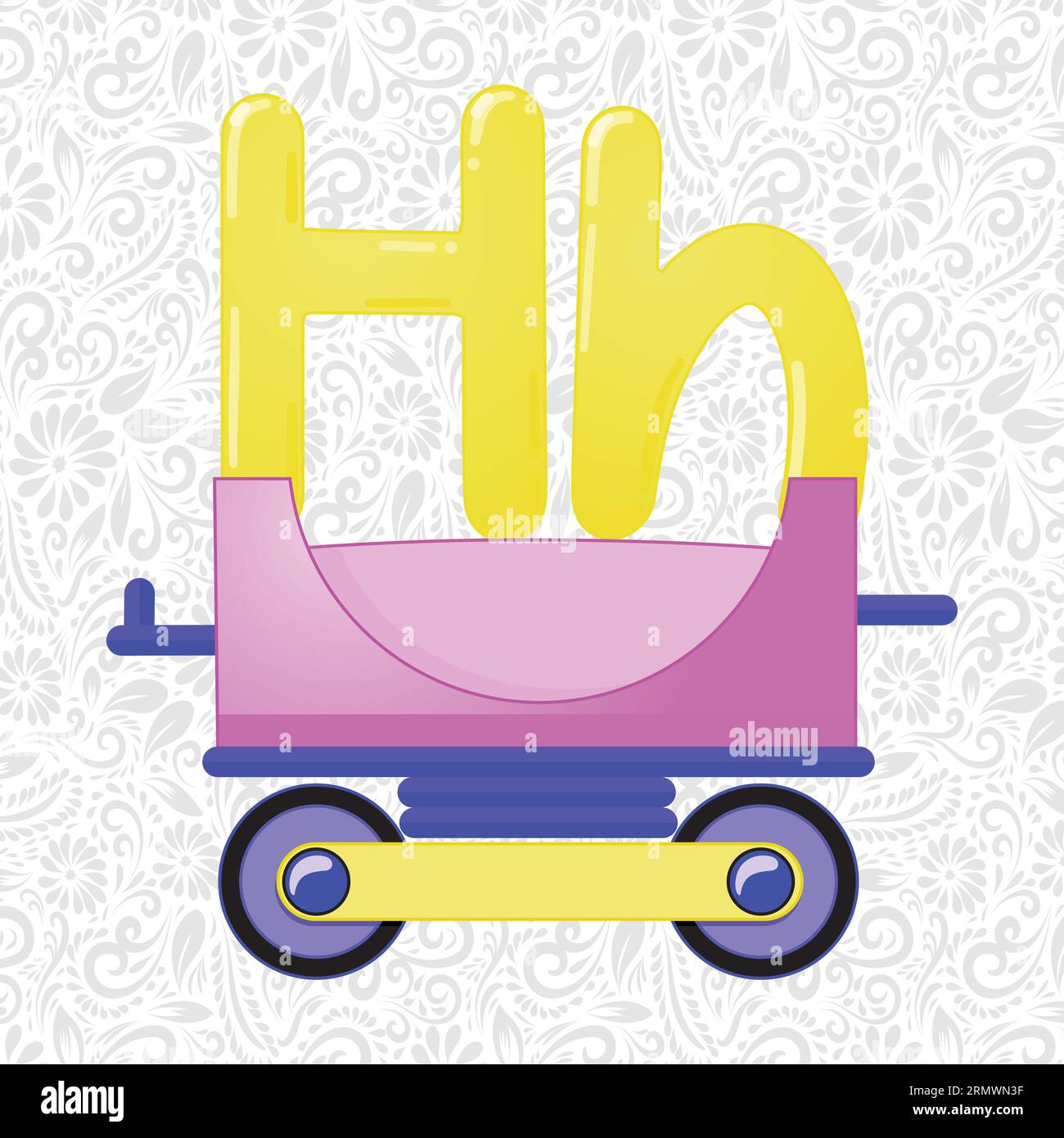 Alphabet Letter H, Alphabet Letter Design, Alphabet Letter illustration ...