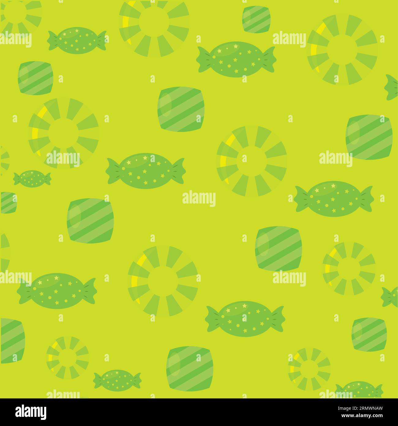 Colored seamless pattern background with green candies Vector Stock ...