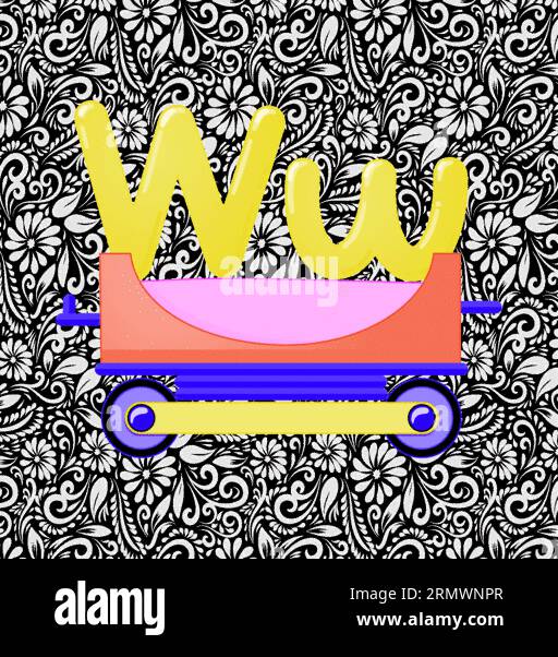 Alphabet Letter W, Alphabet Letter Design, Alphabet Letter illustration ...