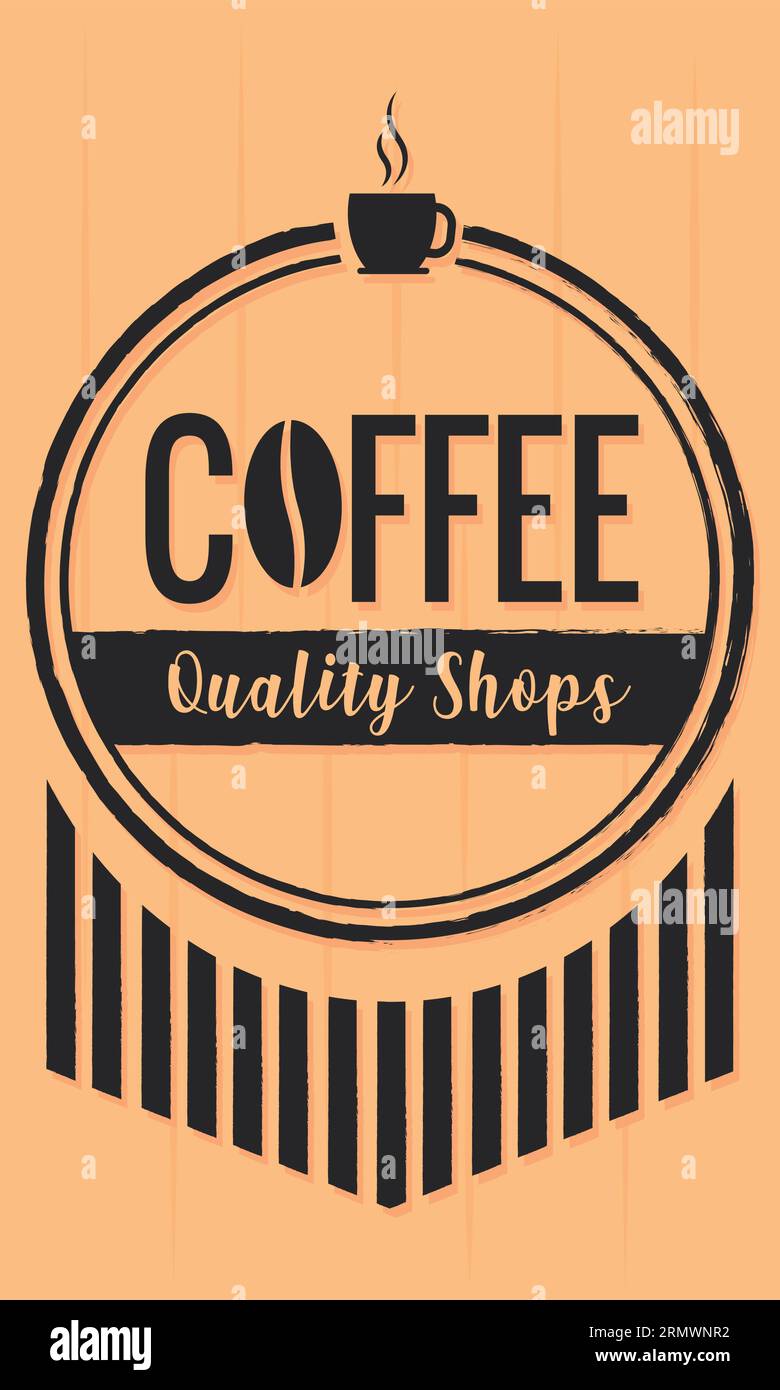 Vertical coffee quality shop poster Vector Stock Vector Image & Art - Alamy