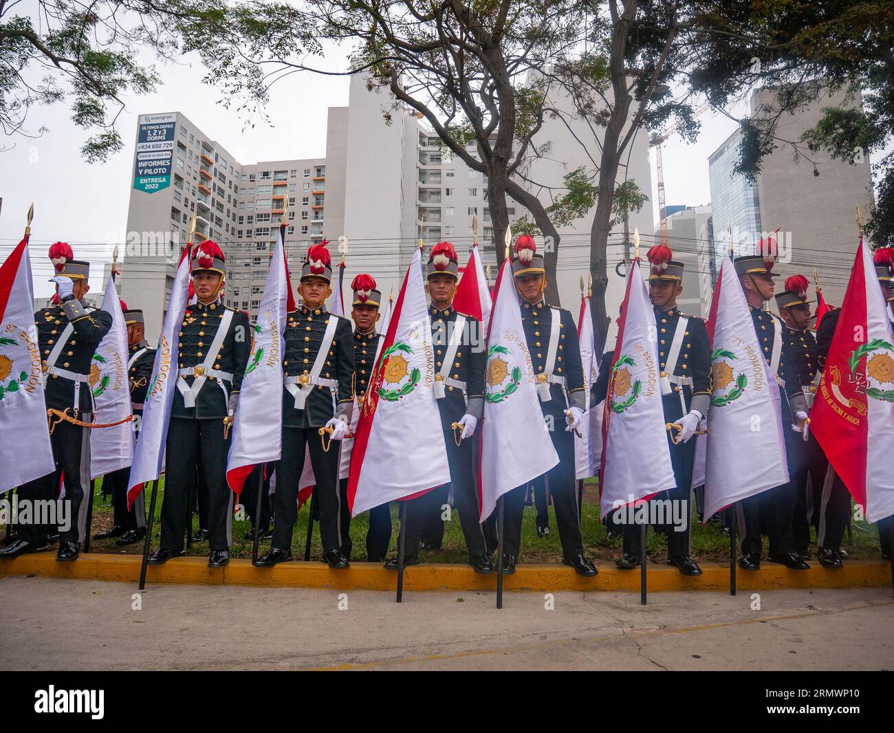 Lima, Peru - July 29 2023: Young Peruvian Men in Black and White ...