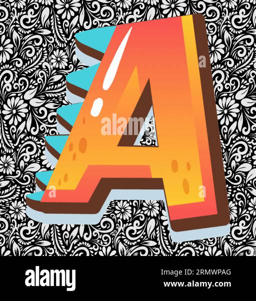 Alphabet Letter A, Alphabet Letter Design, Alphabet Letter illustration ...