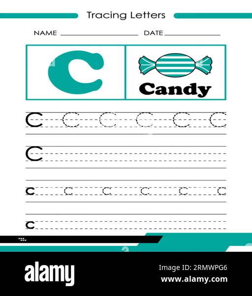 Tracing Letters C, Tracing Letters Vector, Alphabet Letter Design ...