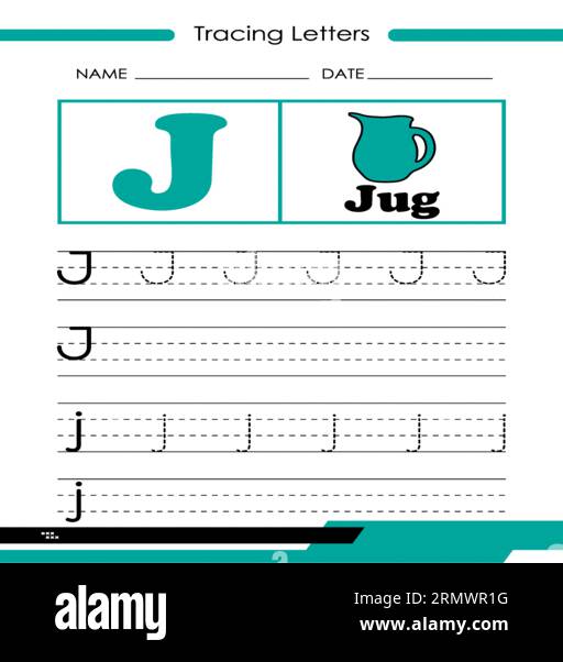 Tracing Letters J, Tracing Letters Vector, Alphabet Letter Design,Alphabet Letter Design ...