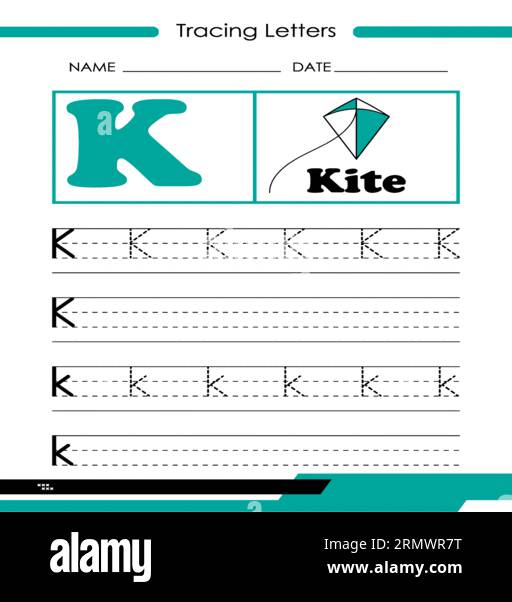Tracing Letters K, Tracing Letters Vector, Alphabet Letter Design ...