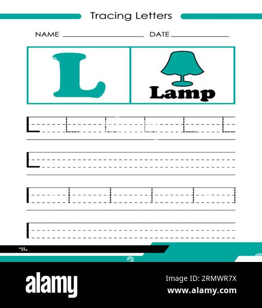 Tracing Letters L, Tracing Letters Vector, Alphabet Letter Design ...